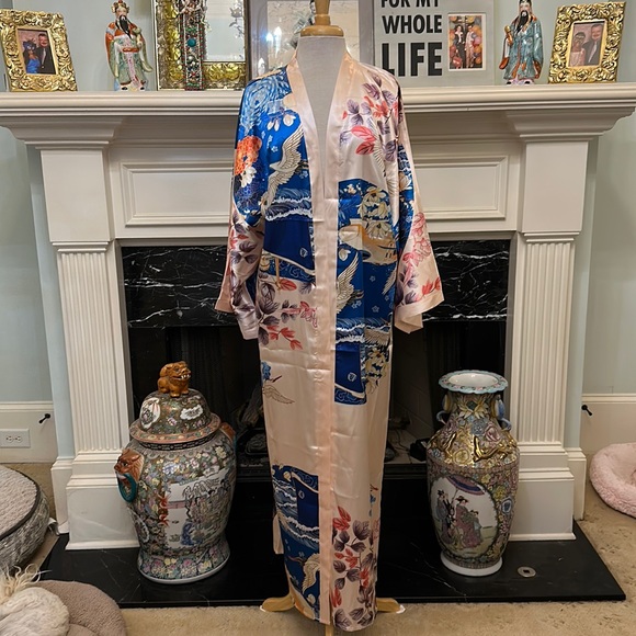 Kimonos & Yukatas | Nwt Japanese Flying Crane Print Kimono | Poshmark